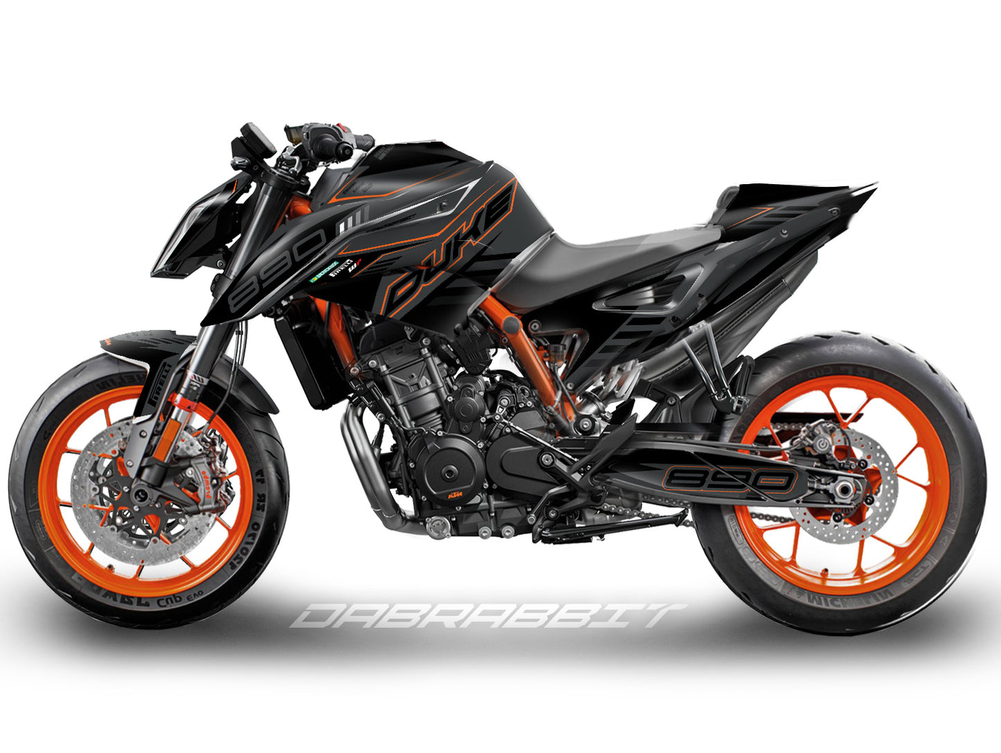 Kit Grafiche Adesivi Carene - KTM 790 / 890 DUKE - (SC-BG) – Dambrosio Wrapping